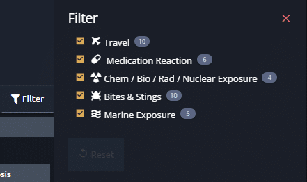 Why does “Filter” appear some times but not others? | VisualDx